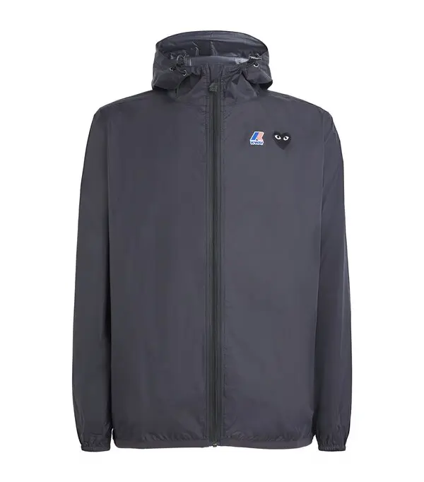 Play Comme Des Garcon X K-way Water-resistant Jacket - Black