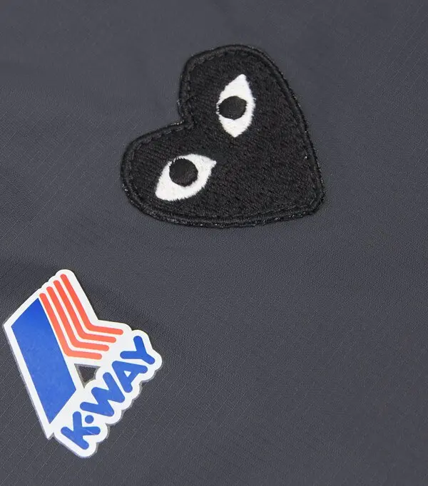 Play Comme Des Garcon X K-way Water-resistant Jacket - Black