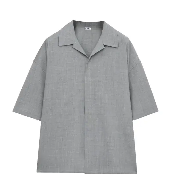 Loewe Wool-blend Short-sleeve Shirt