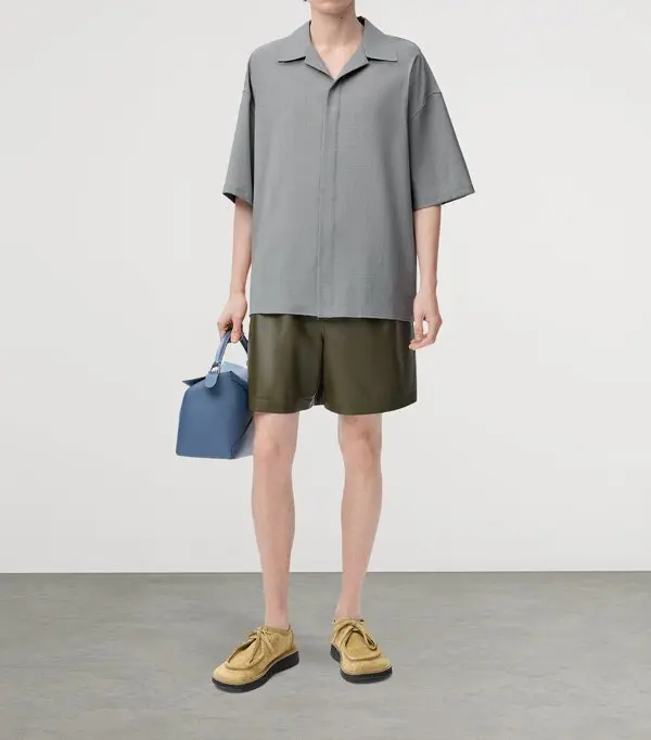 Loewe Wool-blend Short-sleeve Shirt