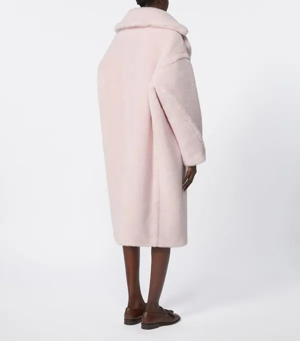 Max Mara Virgin Wool-cashmere Teddy Overcoat - Pink