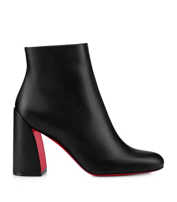 CHRISTIAN LOUBOUTIN Jane Leather Heeled Ankle Boots - Black