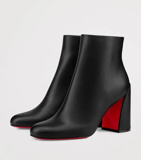 CHRISTIAN LOUBOUTIN Jane Leather Heeled Ankle Boots - Black
