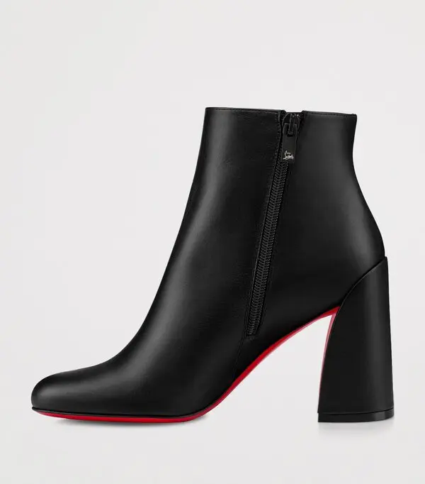 CHRISTIAN LOUBOUTIN Jane Leather Heeled Ankle Boots - Black