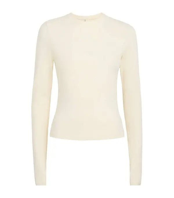 SKIMS Cotton Jersey Long-sleeve T-shirt - Ivory