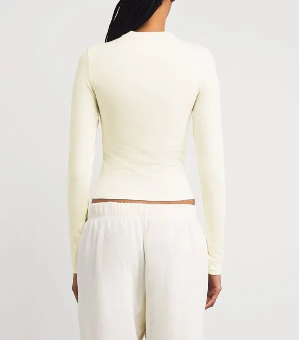 SKIMS Cotton Jersey Long-sleeve T-shirt - Ivory