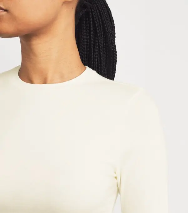 SKIMS Cotton Jersey Long-sleeve T-shirt - Ivory