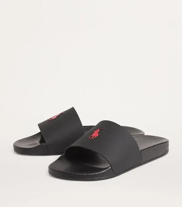 Polo Ralph Lauren Polo Pony Slides - Black
