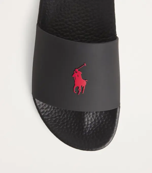 Polo Ralph Lauren Polo Pony Slides - Black