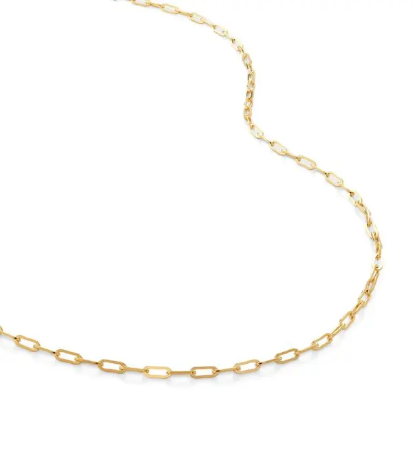 Monica Vinader Vermeil Paperclip Chain Necklace - Gold