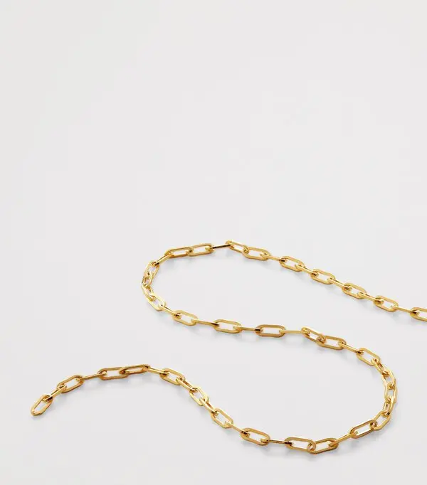 Monica Vinader Vermeil Paperclip Chain Necklace - Gold