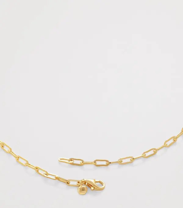 Monica Vinader Vermeil Paperclip Chain Necklace - Gold