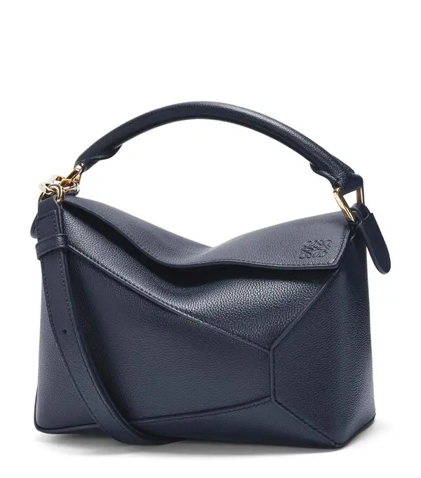 Loewe Small Puzzle Edge Top-handle Bag - Navy