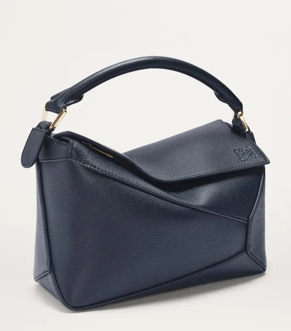 Loewe Small Puzzle Edge Top-handle Bag - Navy