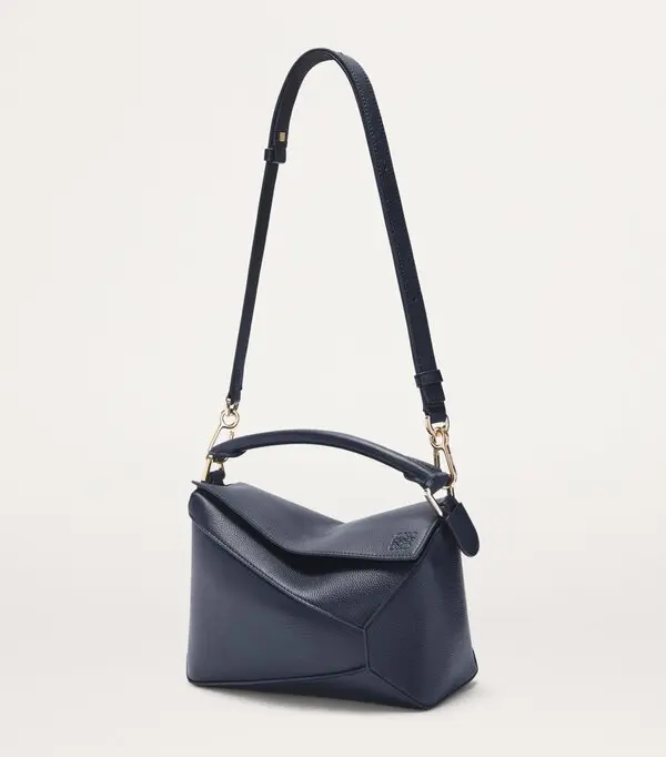 Loewe Small Puzzle Edge Top-handle Bag - Navy