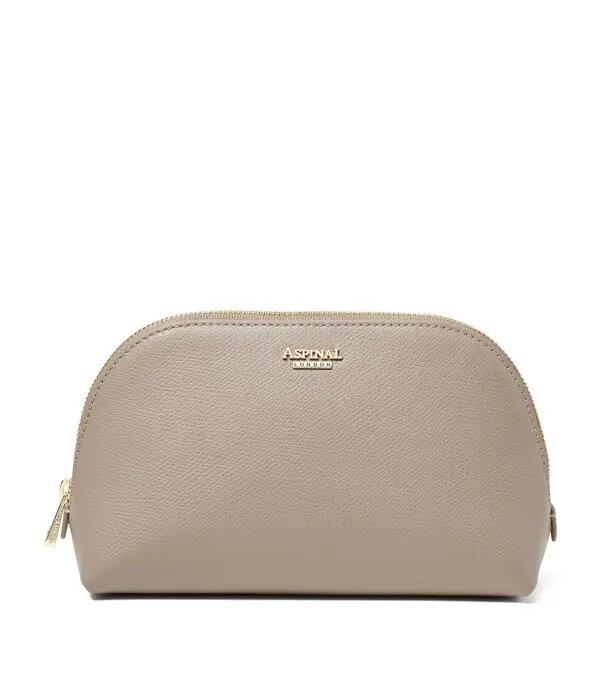 ASPINAL OF LONDON Small Leather Makeup Bag - Neutral