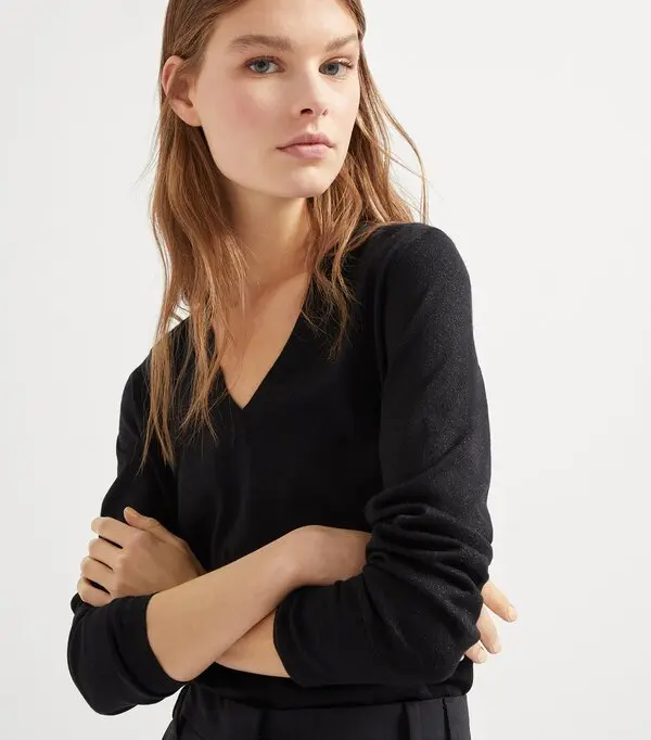 Brunello Cucinelli Cashmere-silk-blend Sweater - Black