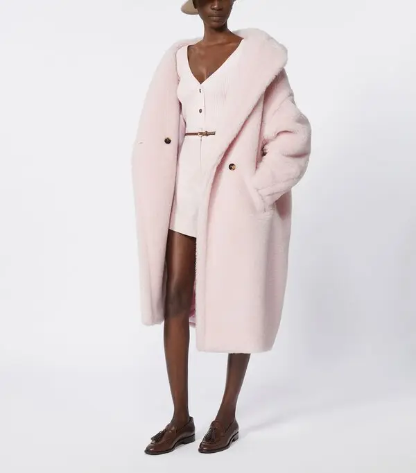 Max Mara Wool-blend Ribbed Cardigan - Pink