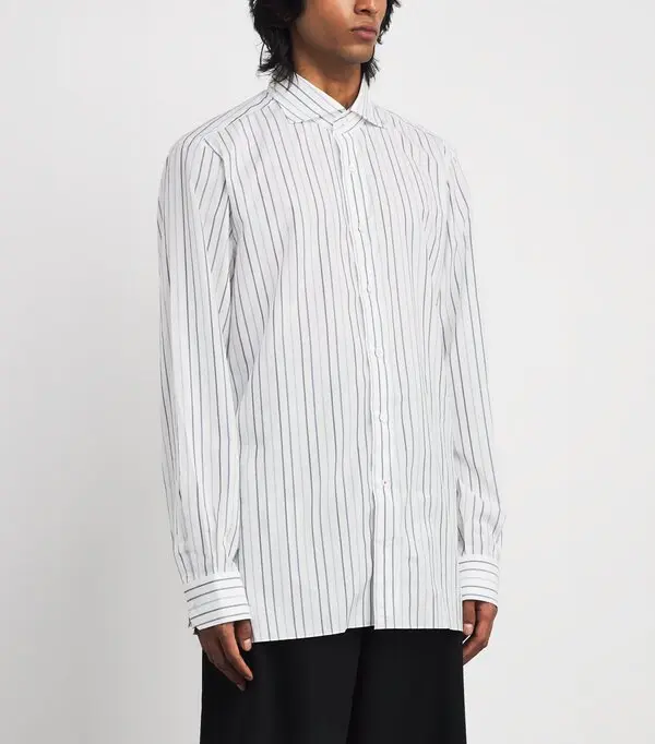Isaia Cotton-linen Stripe Shirt