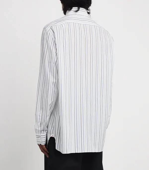Isaia Cotton-linen Stripe Shirt