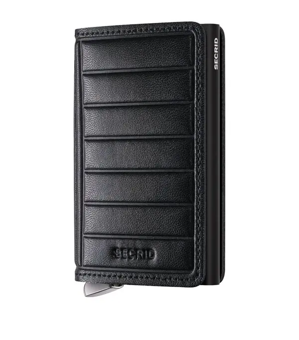 SECRID Embossed Leather Slimwallet - Black