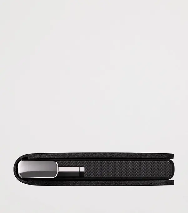 SECRID Embossed Leather Slimwallet - Black