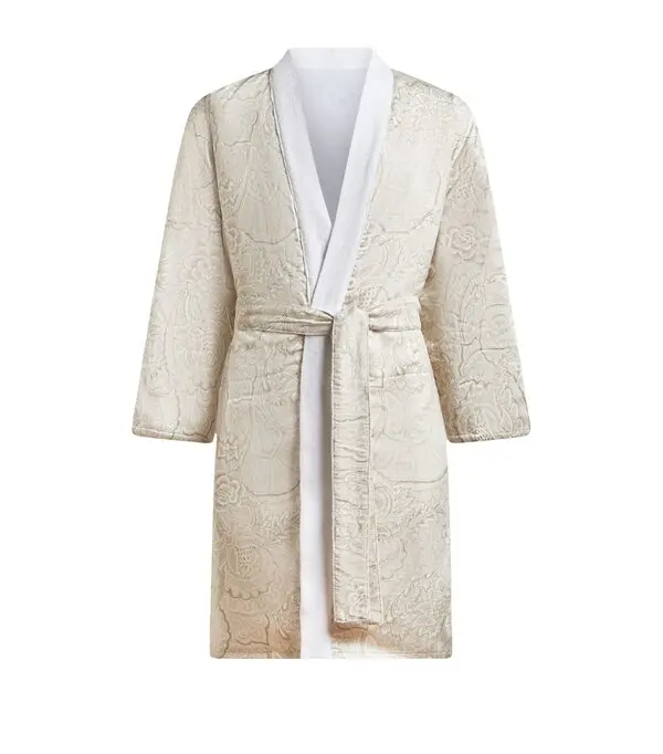 Etro Cotton Bloom Bathrobe - Grey