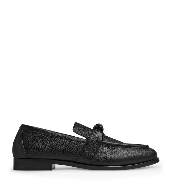 Bottega Veneta Leather Astaire Loafers - Black