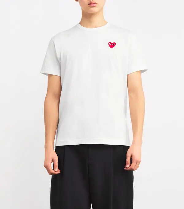 Play Comme Des Garcon Heart Logo T-shirt - White