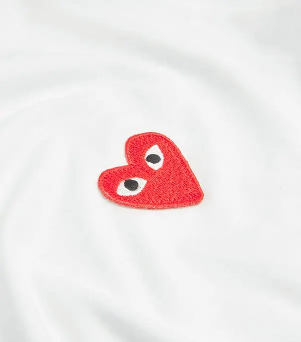 Play Comme Des Garcon Heart Logo T-shirt - White