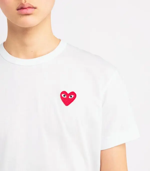 Play Comme Des Garcon Heart Logo T-shirt - White