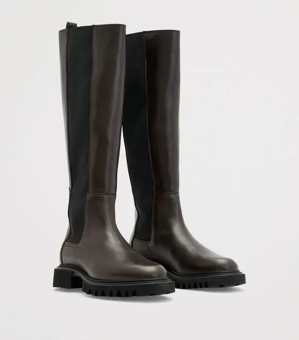 ALLSAINTS Leather Knee-high Boots - Brown