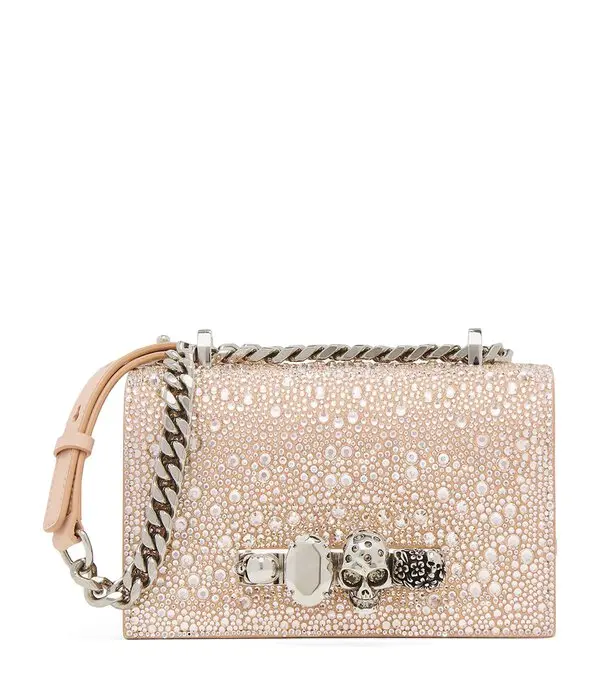 Alexander McQueen Mini Leather Jewelled Satchel