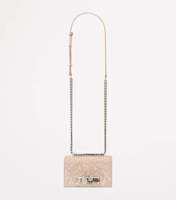 Alexander McQueen Mini Leather Jewelled Satchel