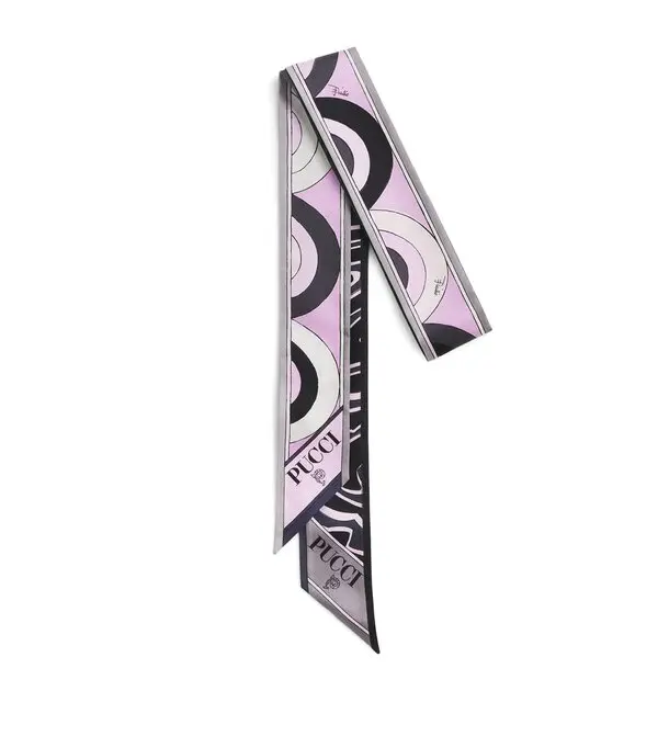 Emilio Pucci Silk Printed Scarf - Black