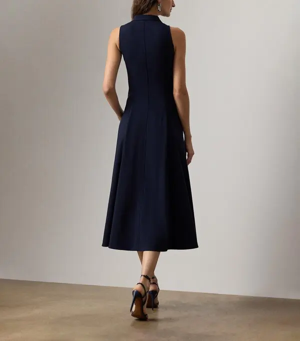 knee length dresses for ladies Lauren Ralph Lauren Munzie Rib Knit Stretch Cotton Midi Dress In Light