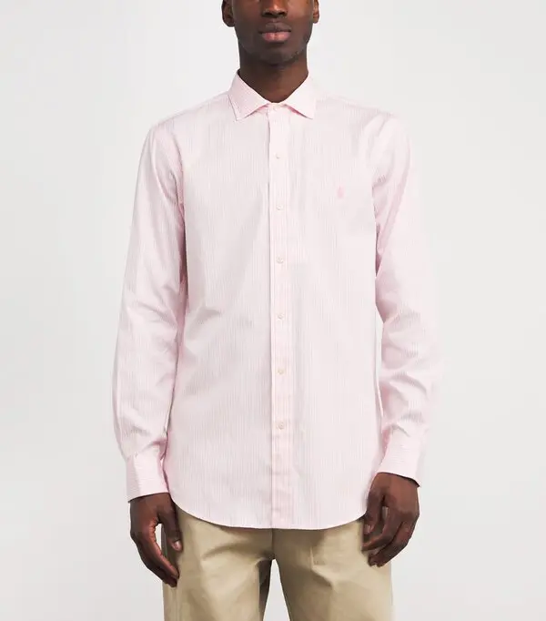 Polo Ralph Lauren Cotton Poplin Stripe Shirt - Pink