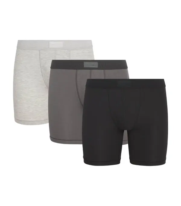 SKIMS Stretch-cotton Boxers - Grey