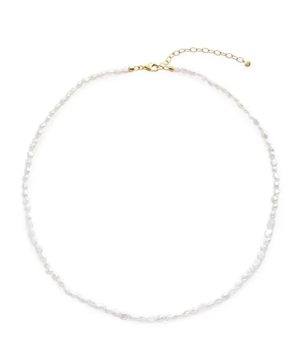 Monica Vinader Vermeil And Pearl Capri Necklace - Gold