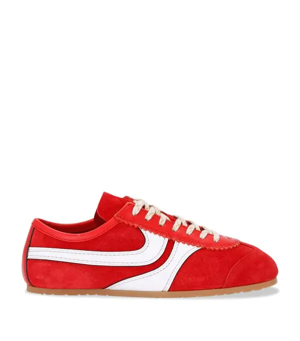 Dries Van Noten Suede Dustin Sneakers - Red
