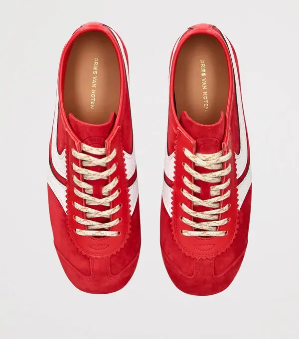 Dries Van Noten Suede Dustin Sneakers - Red