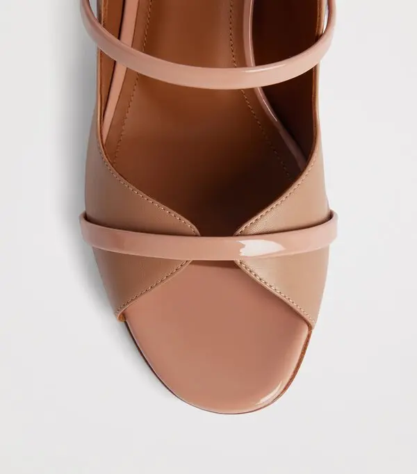 MALONE SOULIERS Norah Heeled Leather Sandals - Nude