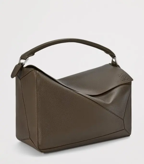 Loewe Large Puzzle Edge Top-handle Bag - Grey