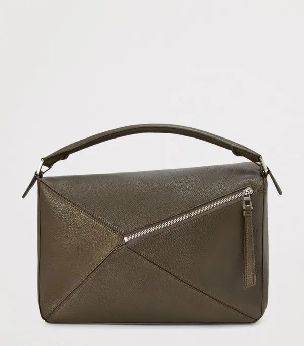 Loewe Large Puzzle Edge Top-handle Bag - Grey