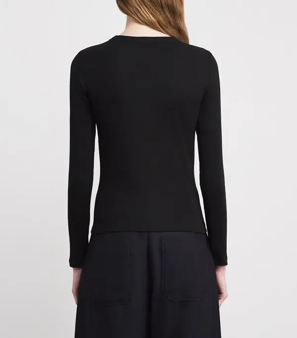 ME+EM Stretch-cotton Ribbed T-shirt - Black