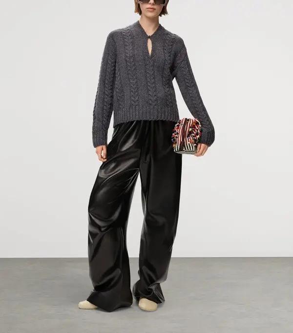 Loewe Wool Cable-knit Sweater - Grey