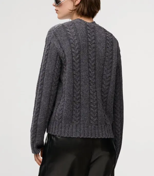 Loewe Wool Cable-knit Sweater - Grey