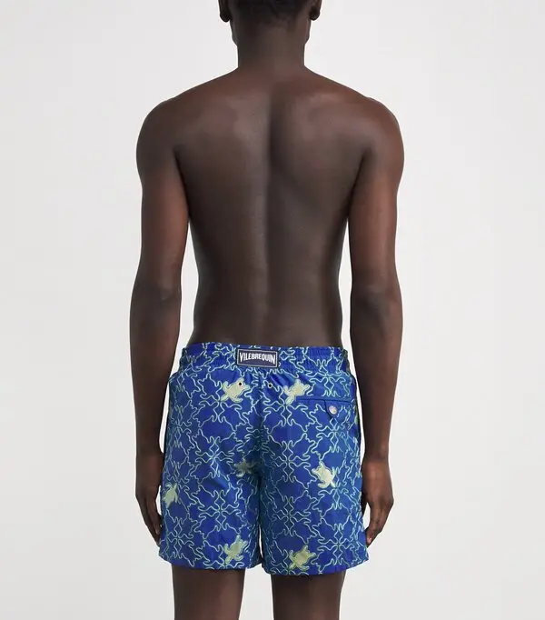 Vilebrequin Embroidered Turtle Mistral Swim Shorts - Blue