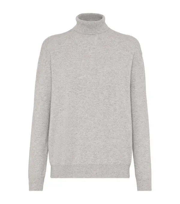 Brunello Cucinelli Cashmere High-neck Sweater - Grey