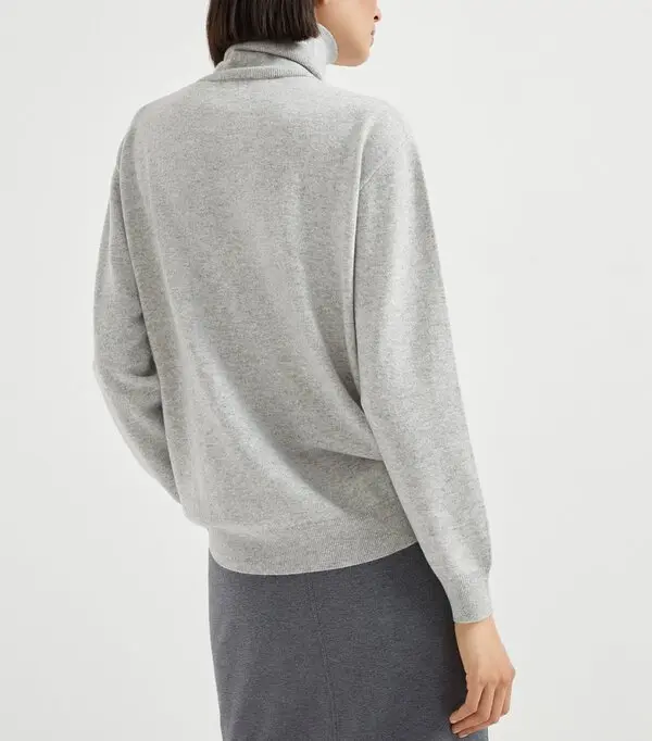 Brunello Cucinelli Cashmere High-neck Sweater - Grey